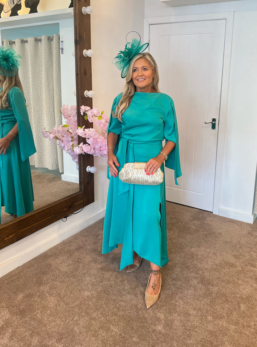 Kevan Jon Como dress in peacock green – Deja Elite Boutique