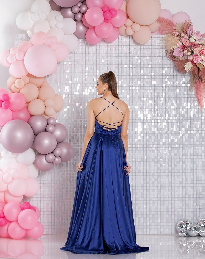Tiffany’s Moana A line satin split prom dress ballgown – Deja Elite ...