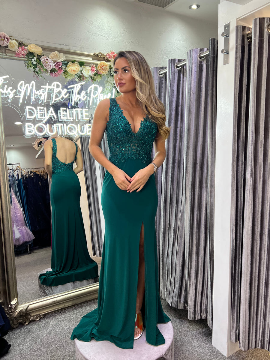 Siren sleek sparkle full length formal prom dress – Deja Elite Boutique